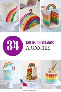 Bolo Arco Íris: 34 ideias coloridas de rainbow cake